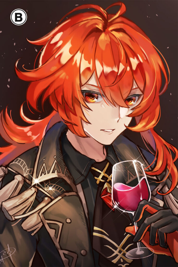 Diluc Anime Posters Ver1 - Anime Posters (animeposters.net)